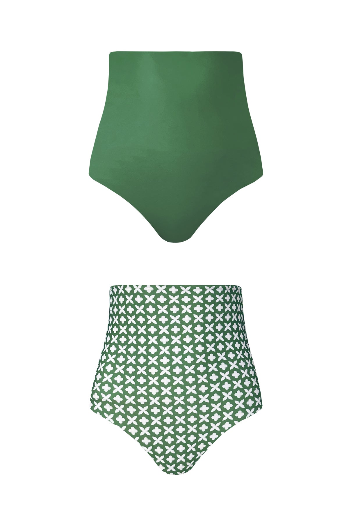 Eden Reversible Bikini Bottoms | Gingham Green Swimwear | Women's ...